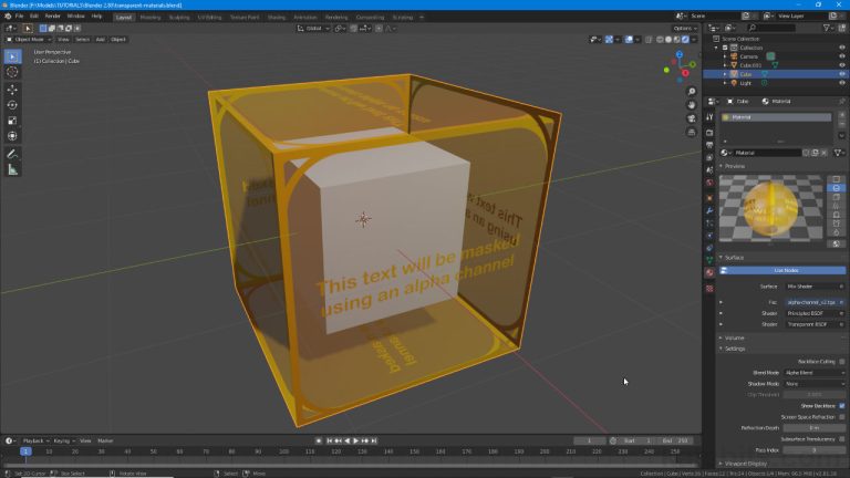 Basic Alpha Transparency – Blender Knowledgebase