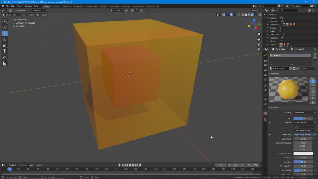 Transparent Materials in Cycles – Blender Knowledgebase