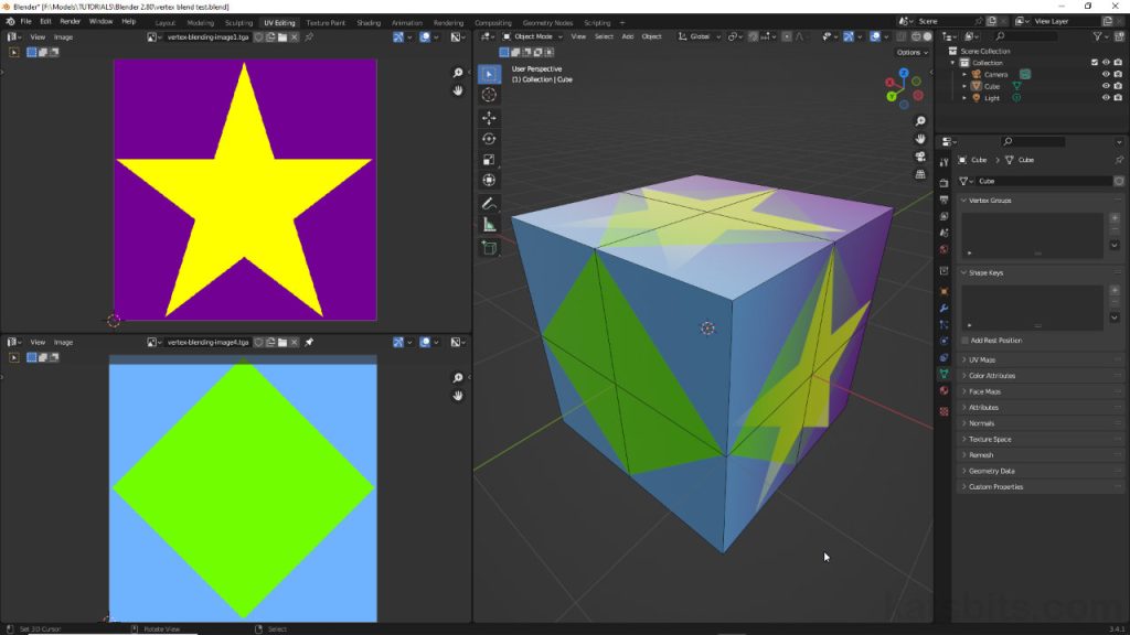 Texture Blending Using Vertex Colour Simple Blender Knowledgebase