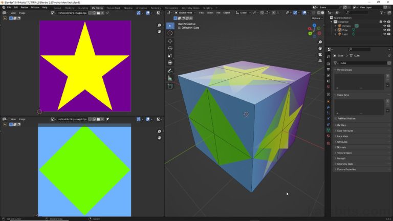 Texture Blending using Vertex Colour (Simple) – Blender Knowledgebase