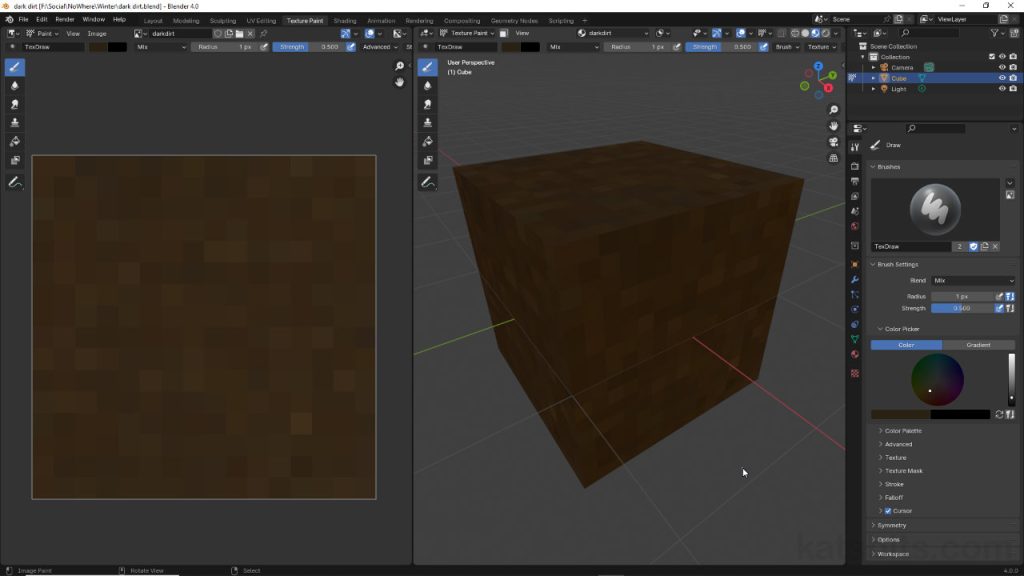 Paint Minecraft Frozen Dirt Texture in Blender – Blender Knowledgebase