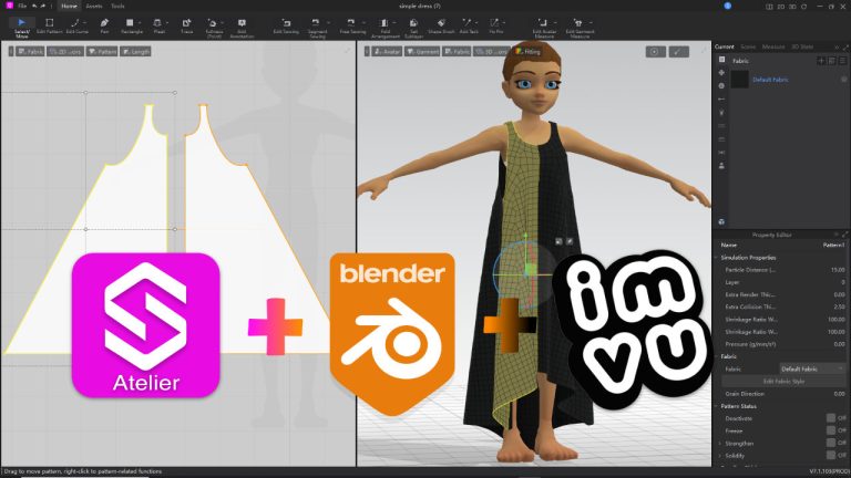 Style3D Atelier – Make a Simple Dress – Blender Knowledgebase