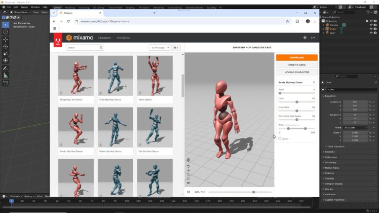 Mixamo FBX Import Fix (Orientation Issue in Blender) – Blender Knowledgebase