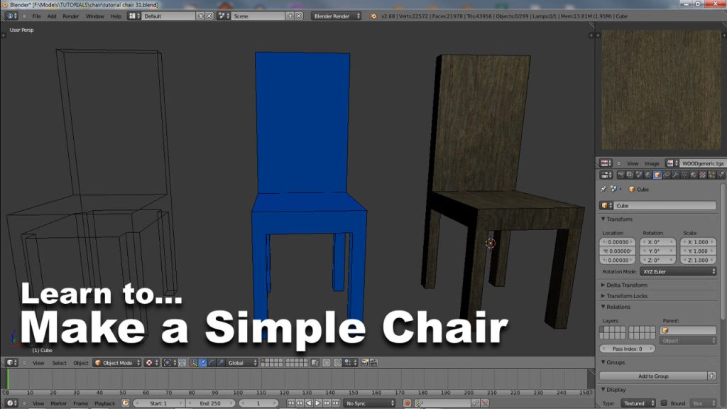 Make a Simple Chair & Learn Blender 3D (#1) – KatsBits.com (legacy)