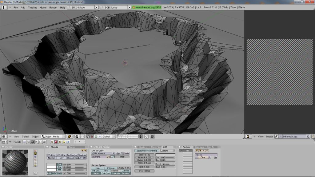 Simple terrain mesh using the Displace Modifier in Blender 2.49 [VIDEO] – KatsBits.com (legacy)