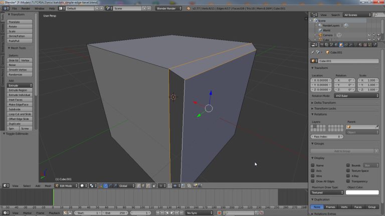 Simple Edge Bevel in Blender [VIDEO] – KatsBits.com (legacy)